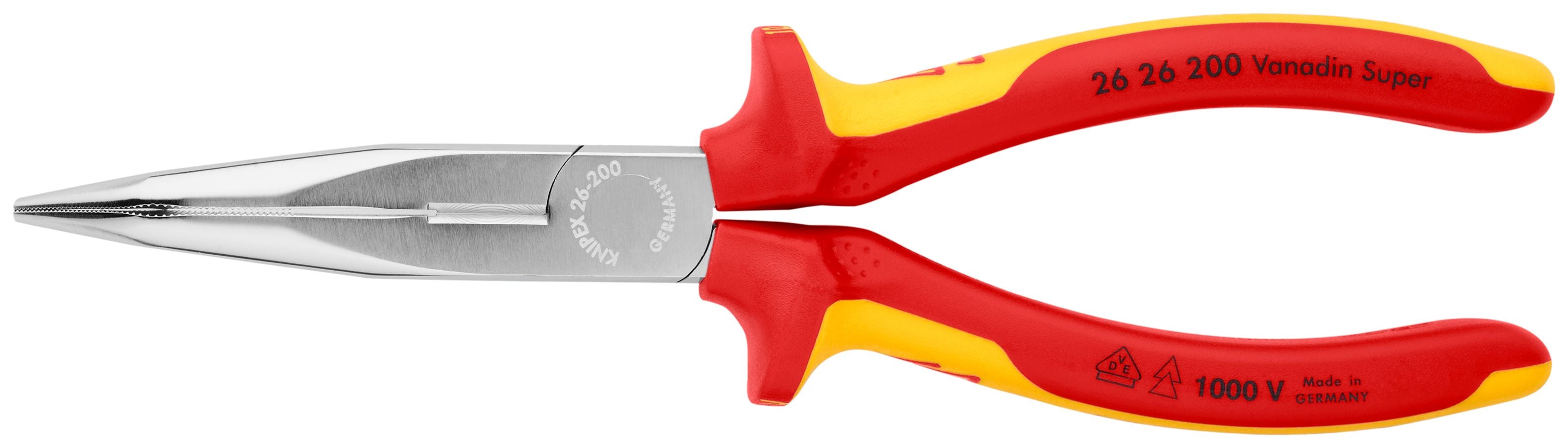 Long Nose 40° Angled Pliers with Cutter-1000V Insulated | KNIPEX Tools