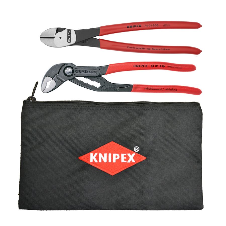 2 Pc Pliers Set With Keeper Pouch | KNIPEX Tools