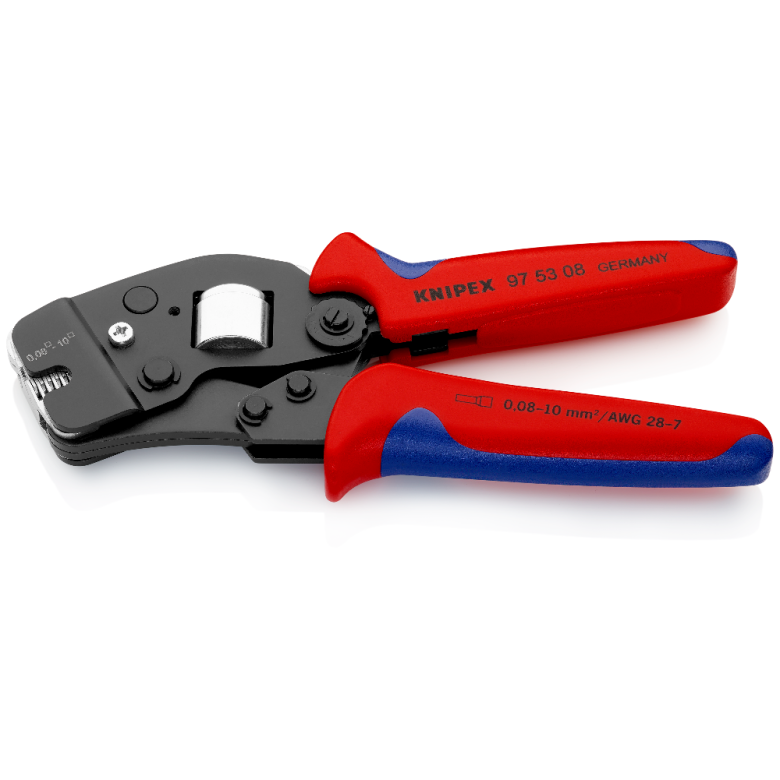 Self-Adjusting Crimping Pliers for wire ferrules With front loading ...