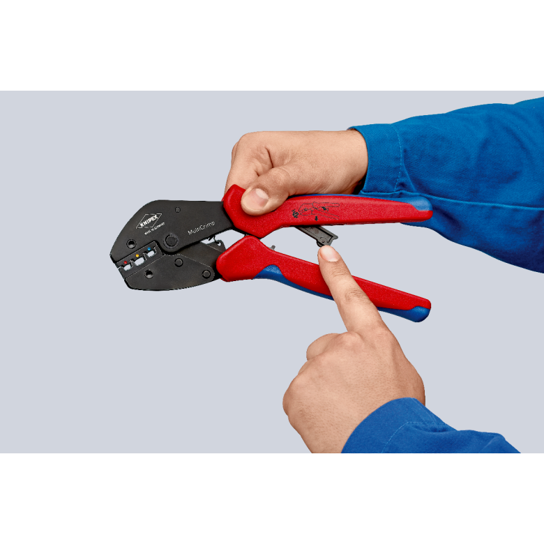 KNIPEX MultiCrimp® Lever Action Crimping Pliers with changer magazine ...