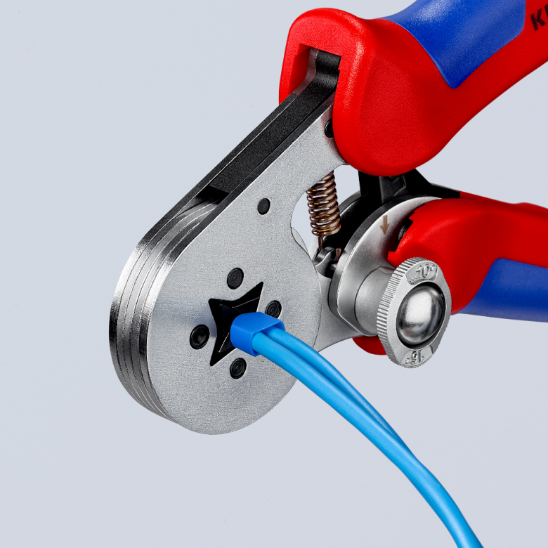 Self-Adjusting Crimping Pliers for wire ferrules With lateral access ...