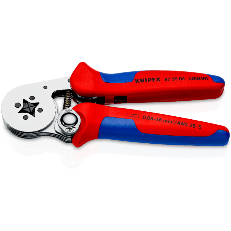 Self-Adjusting Crimping Pliers for wire ferrules With lateral access ...