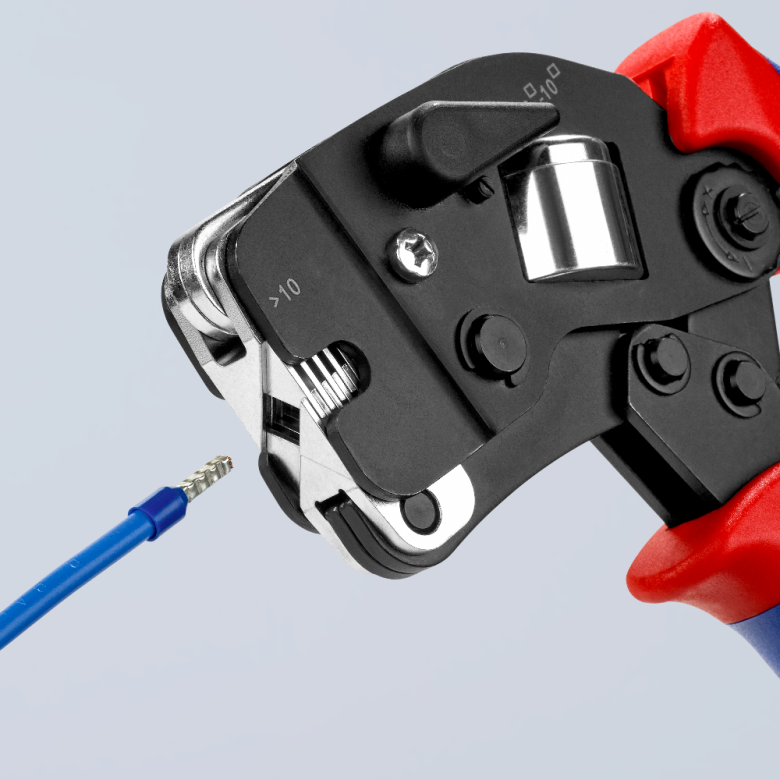 Self-Adjusting Crimping Pliers for wire ferrules With front loading ...