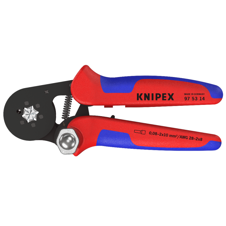 Self-Adjusting Crimping Pliers for wire ferrules With lateral access ...